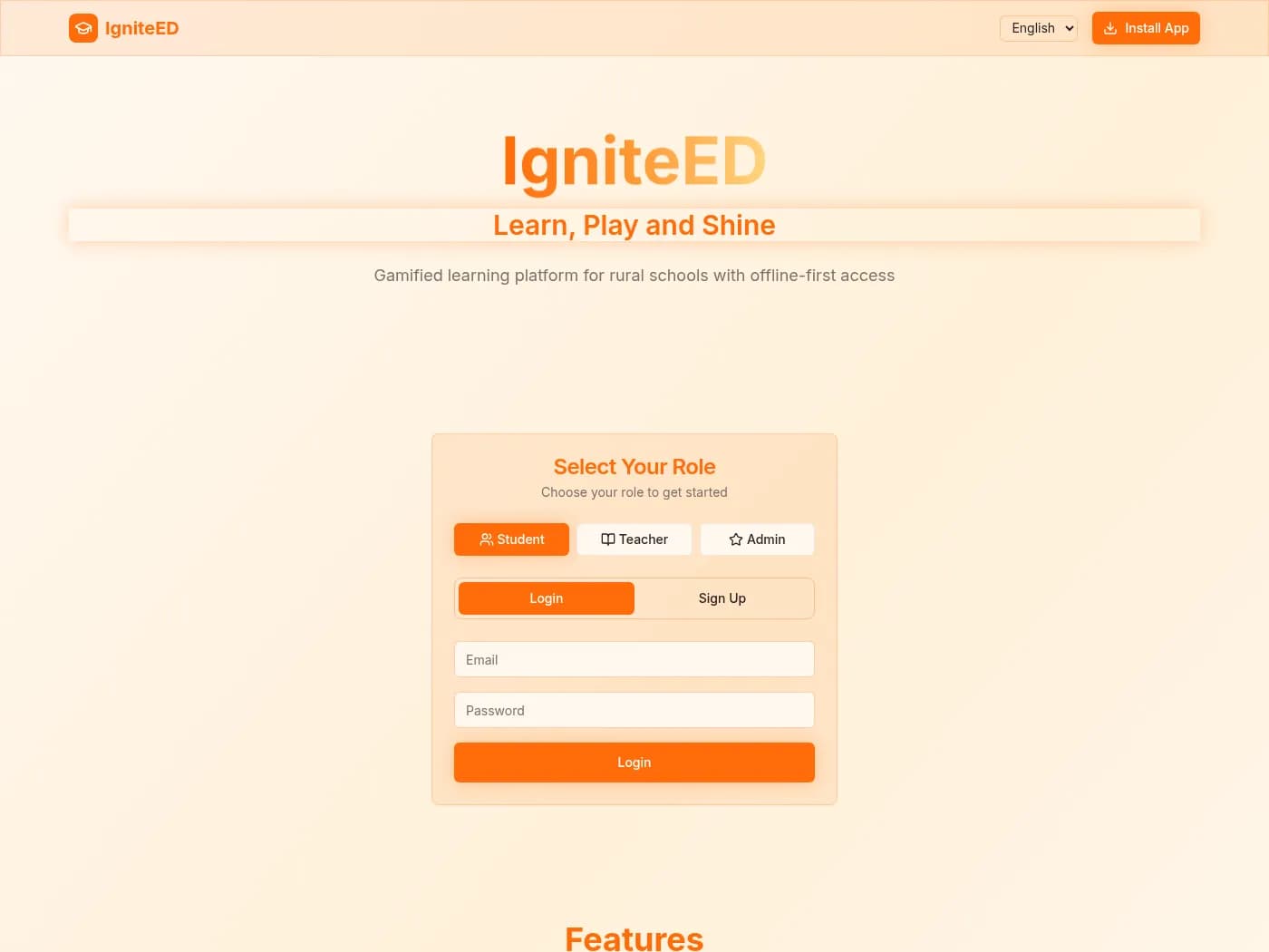 IgniteED – Gamified Offline-First STEM Learning for Rural Schools