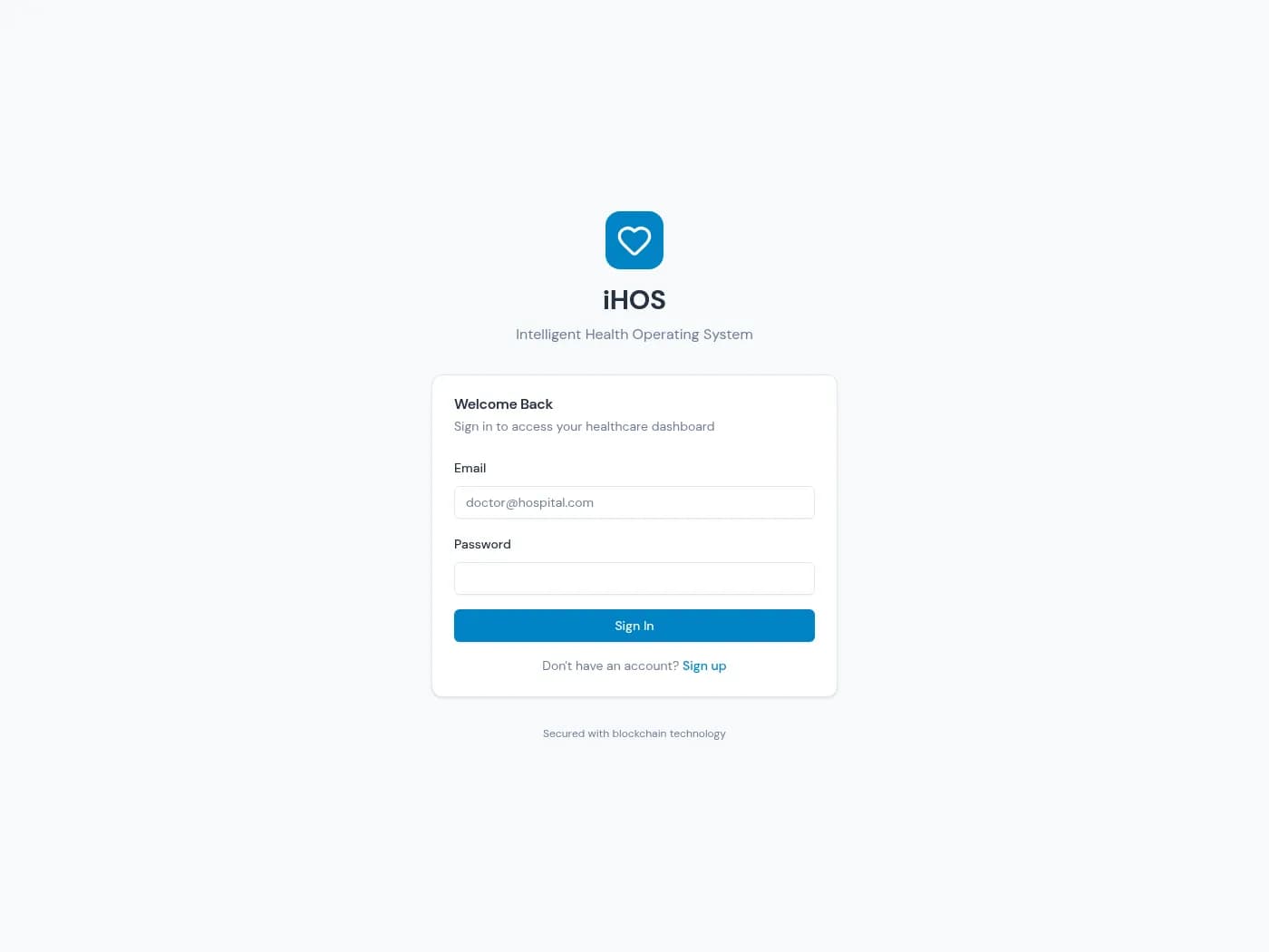 iHOS – Intelligent Health Operating System: AI, IoT & Blockchain-Powered Hospital Management Ecosystem