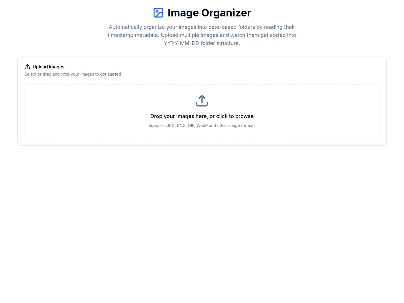 Image Organizer by Timestamp