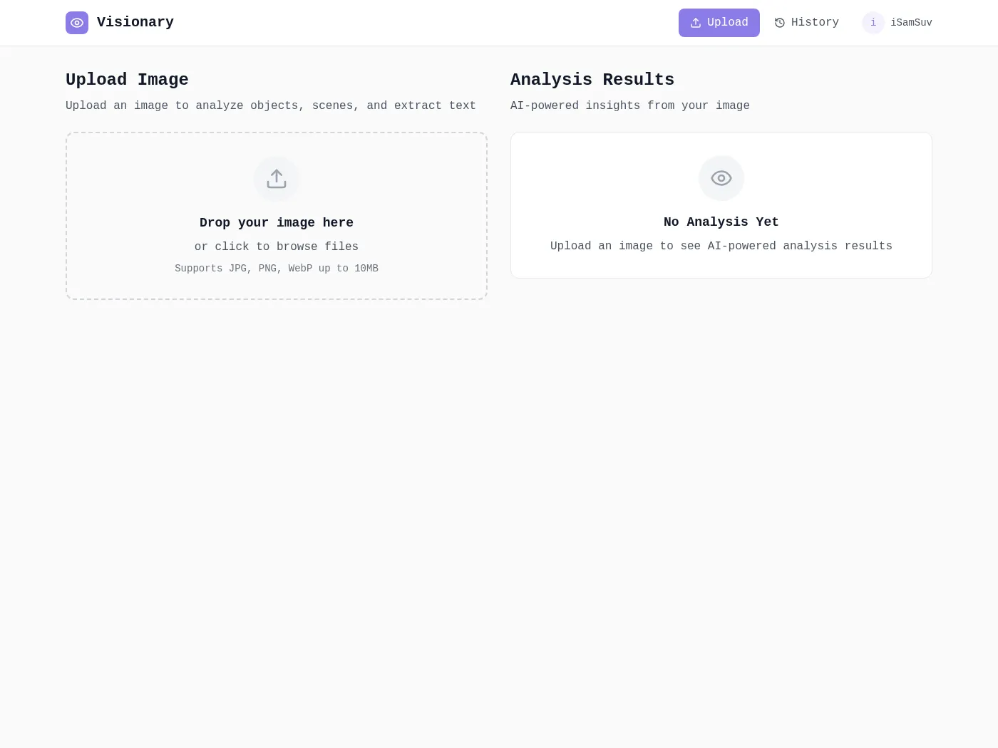 Visionary Image Recognition Tool