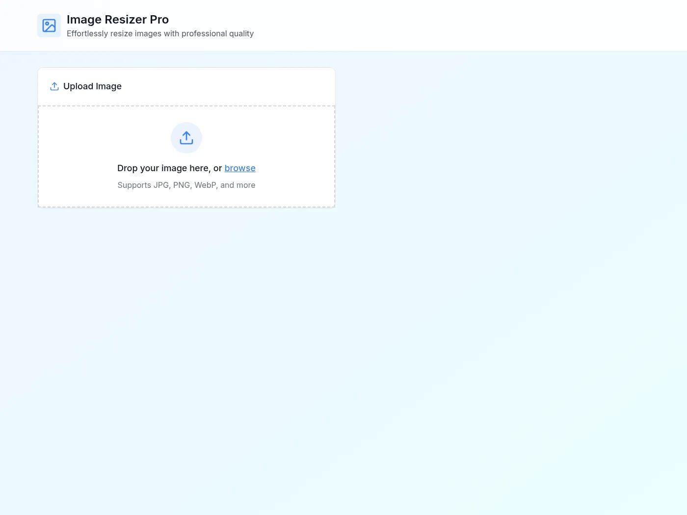 Image Resizer Web Tool