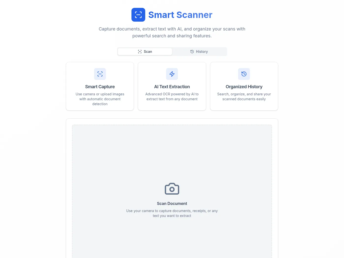 Smart Image Scanner App