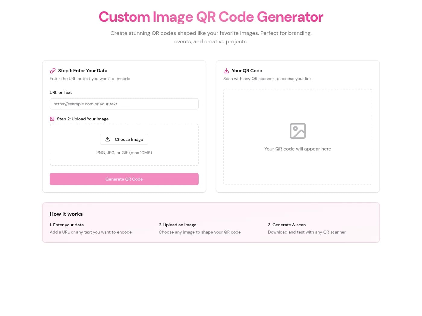 Custom Image QR Code Generator
