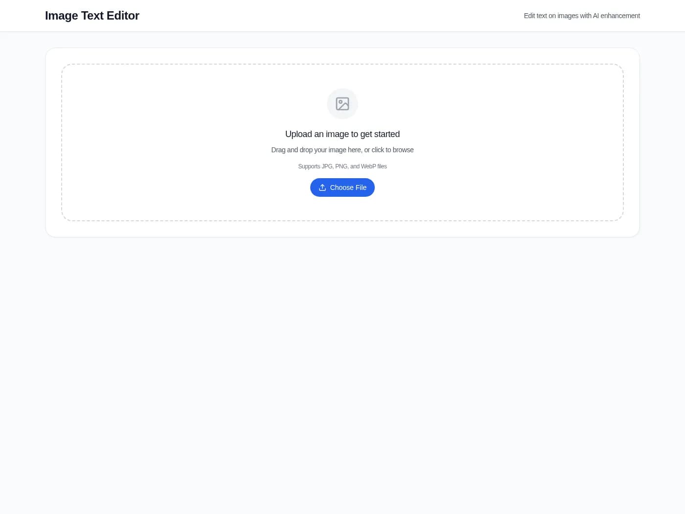 Image Text Editor & Enhancer Web App