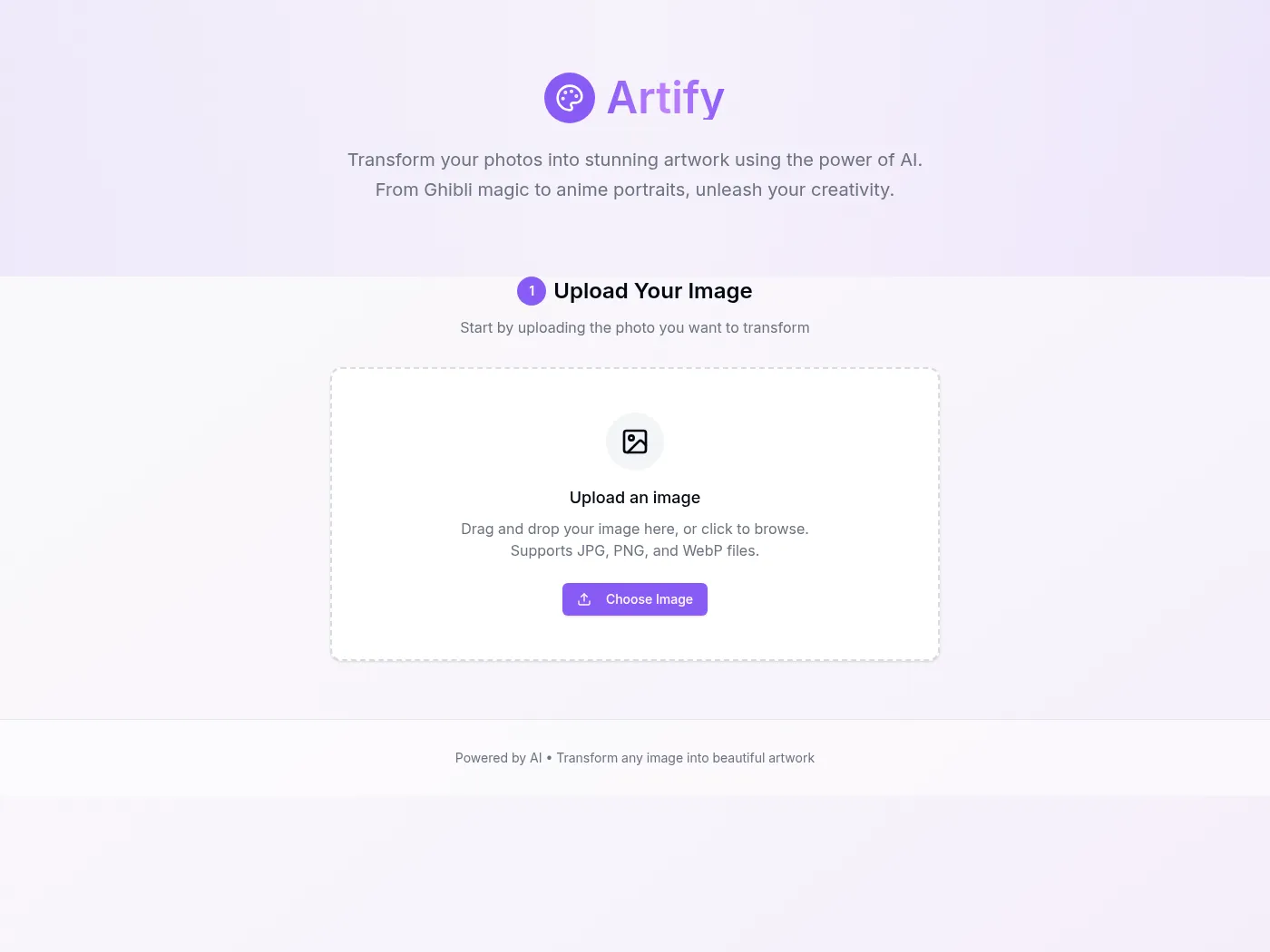 Artify: AI-Powered Image-to-Art Web App