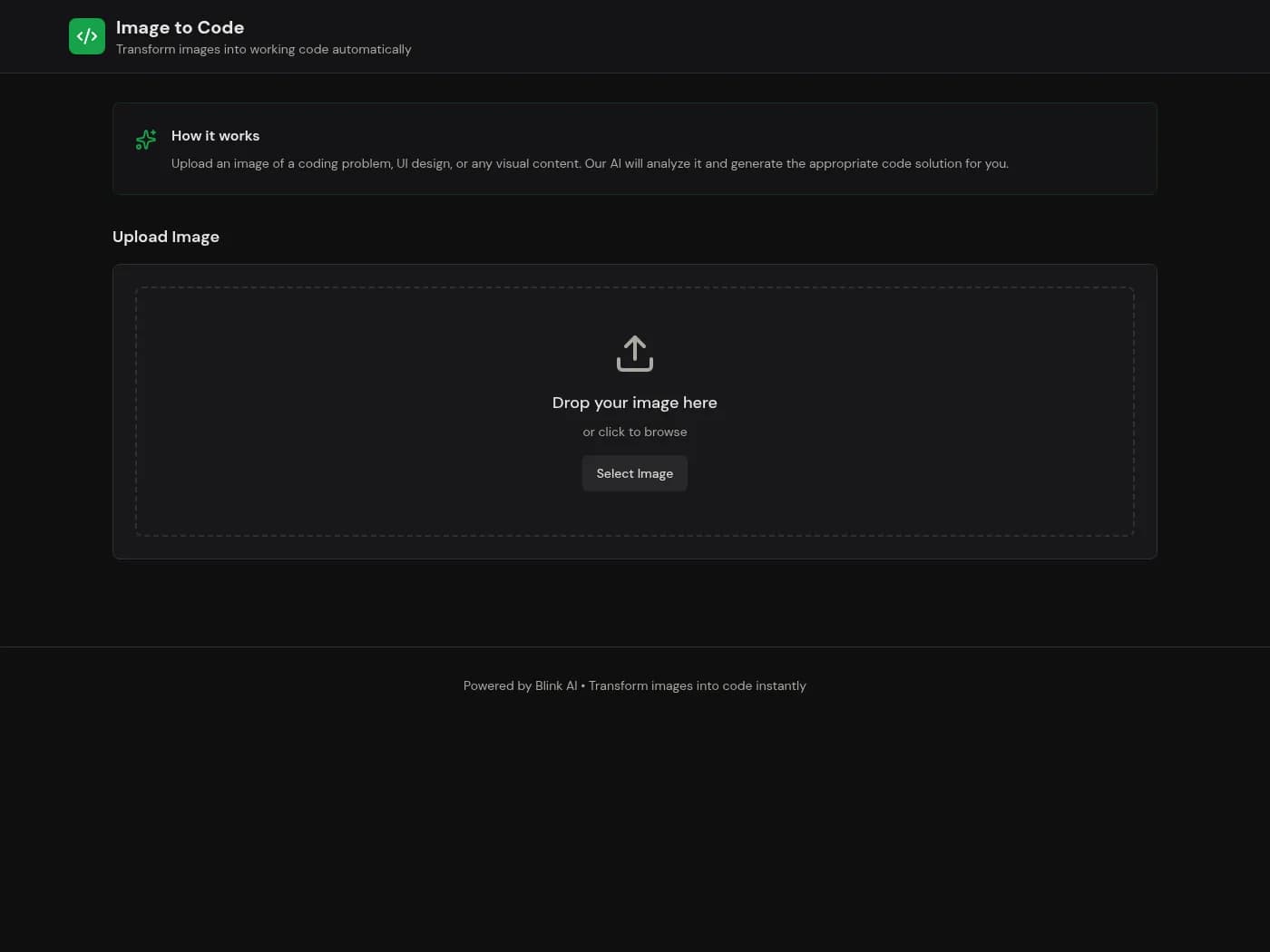 Image-to-Code Generator
