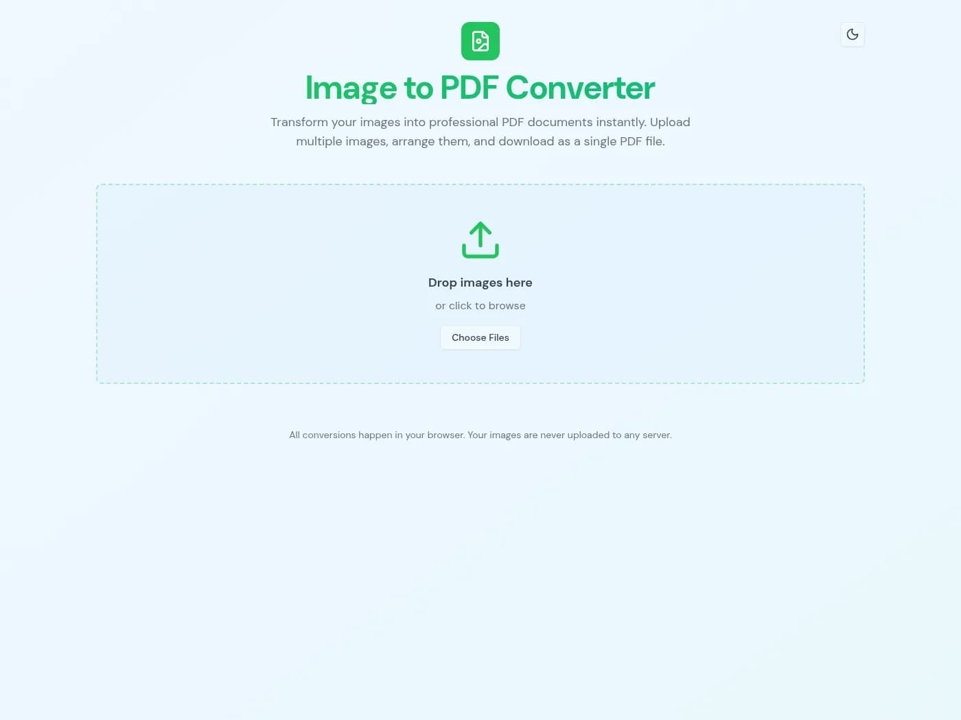 Image to PDF Converter Web App