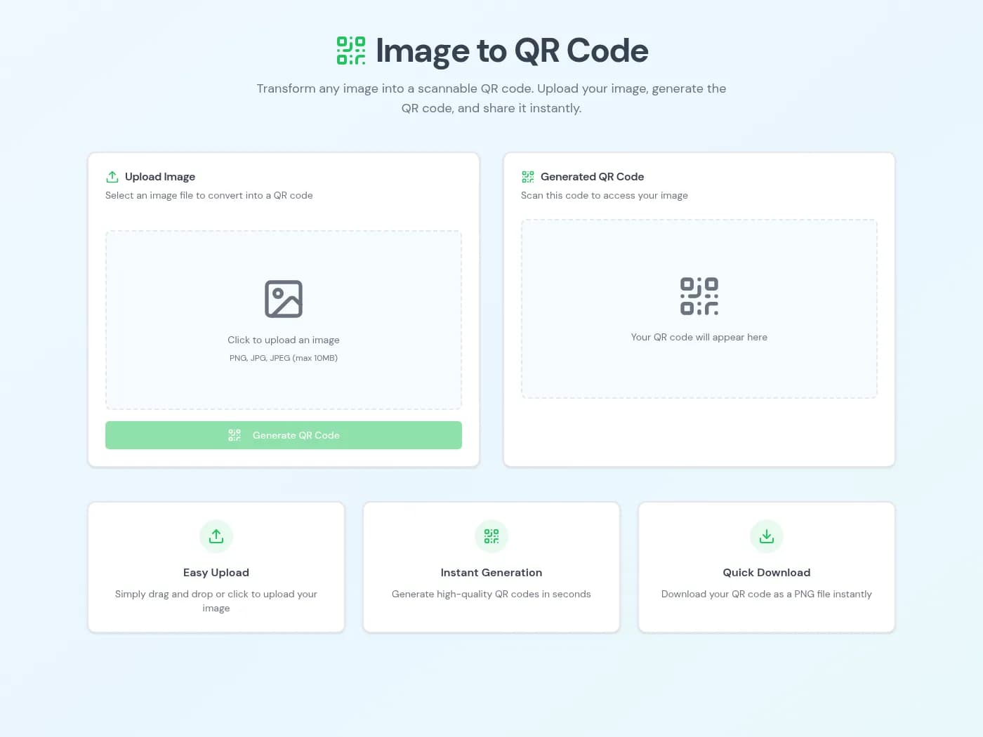 Image to QR Code Generator