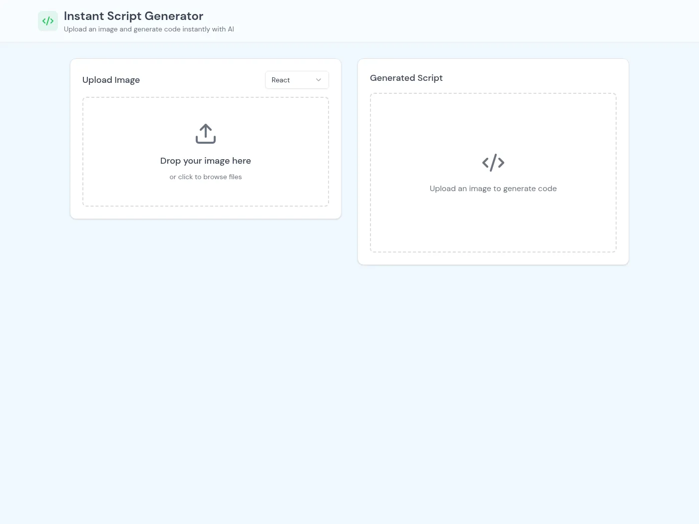 Instant Script Generator From Image