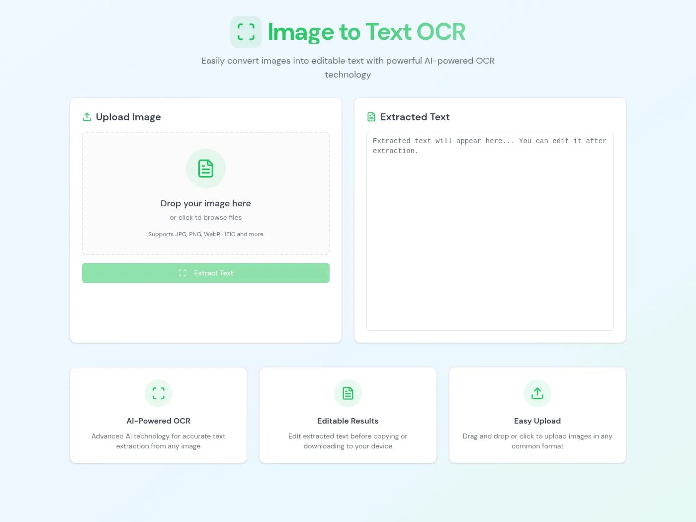 Image to Text OCR Extractor