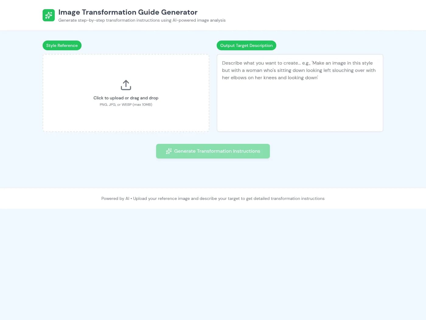 Image Reference-Based Transformation Guide Generator