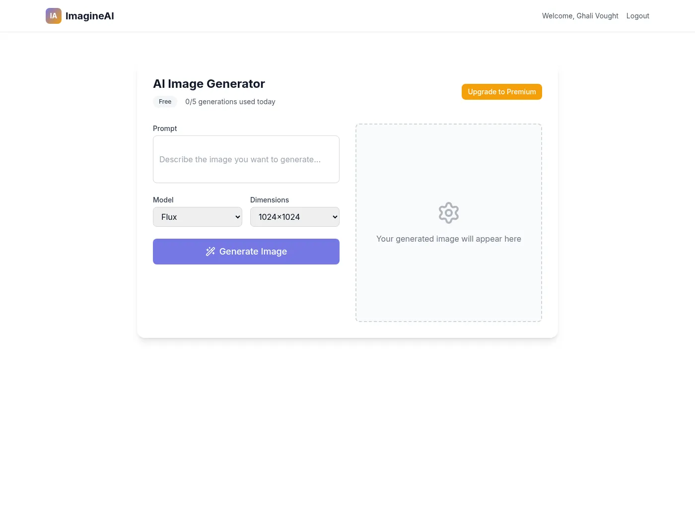 ImagineAI: SaaS AI Image Generation Platform