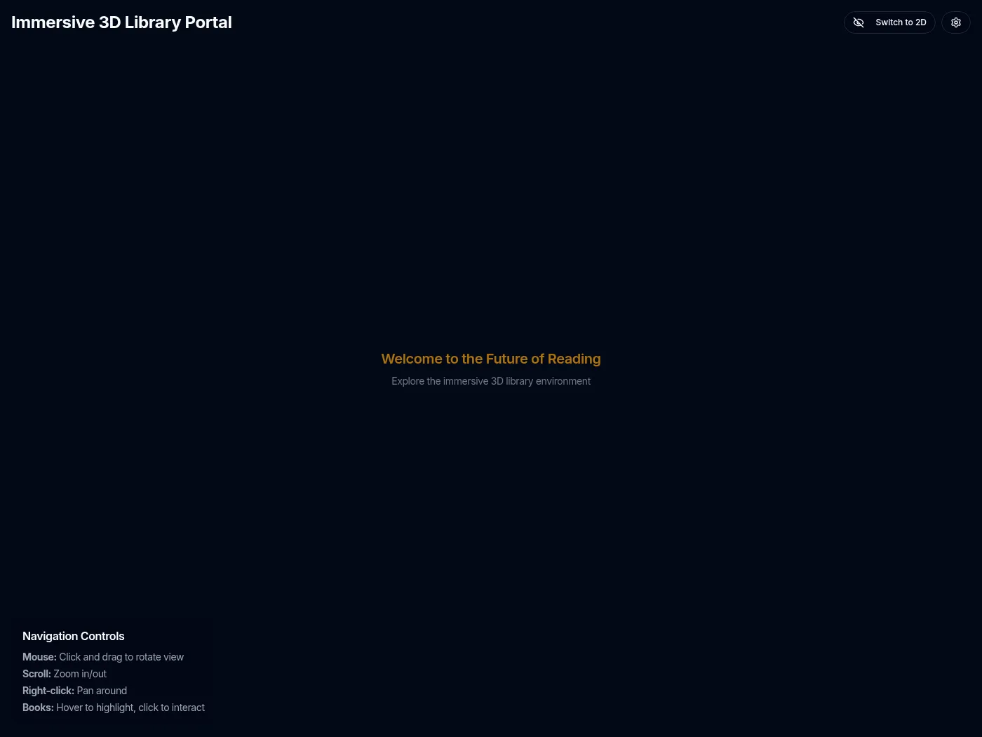 Immersive 3D Library Portal