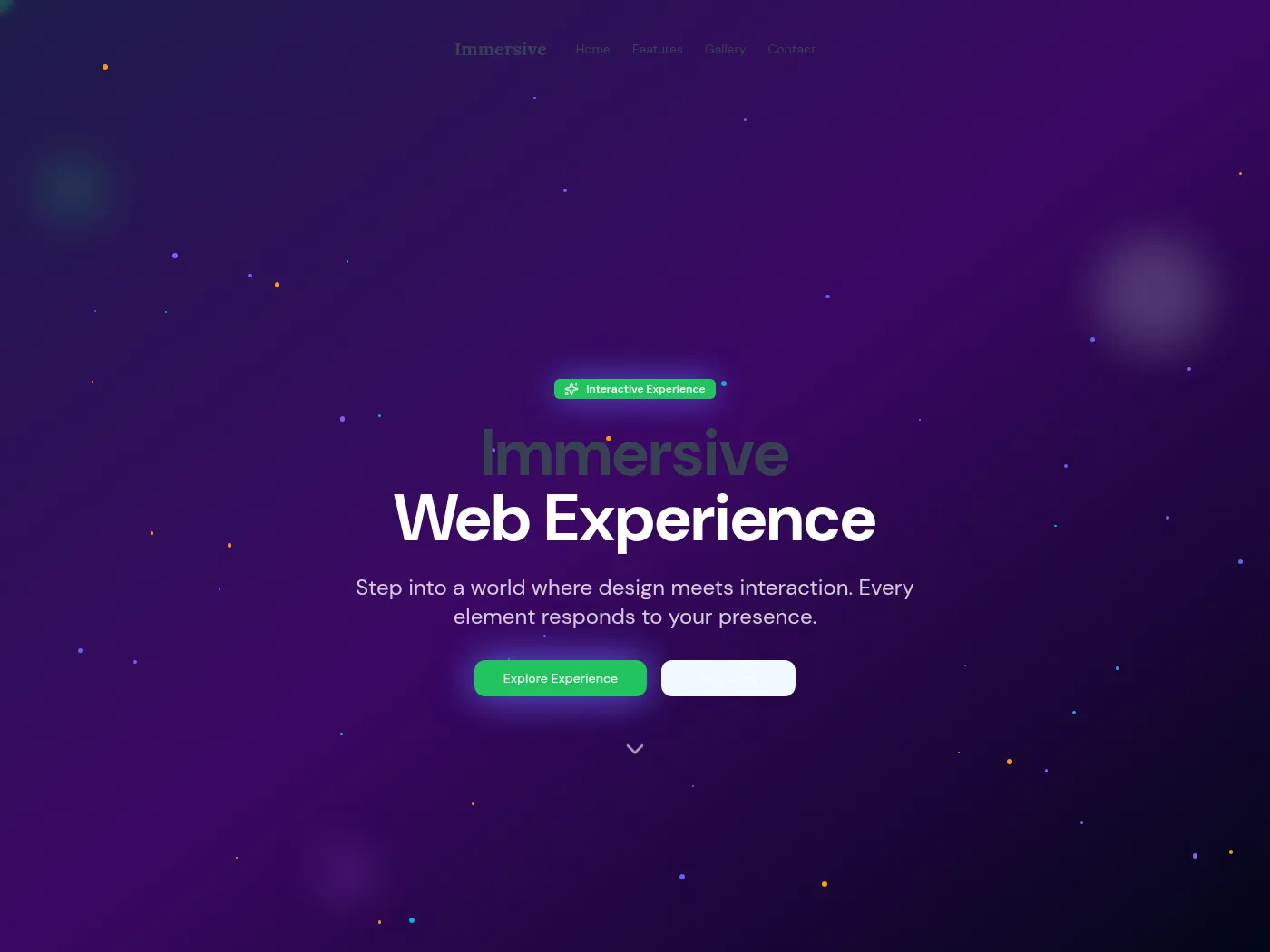 Immersive Interactive Web Experience