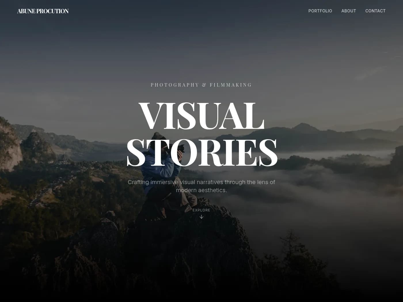Immersive Photo & Video Portfolio Webpage