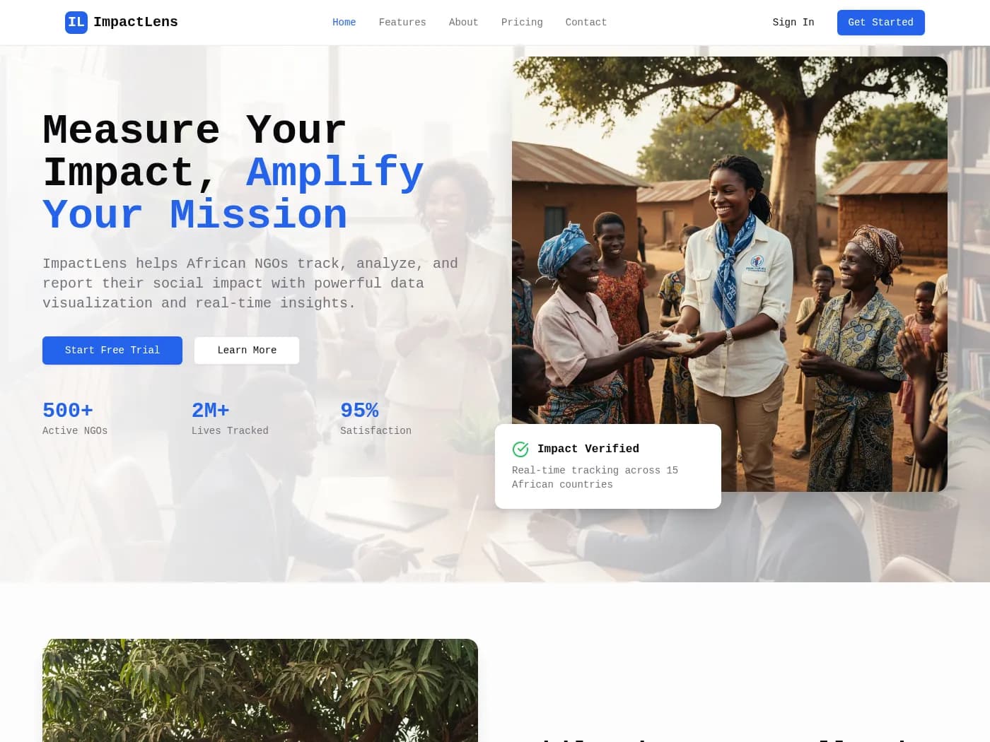 ImpactLens NGO Platform with Enhanced Mobile Navigation