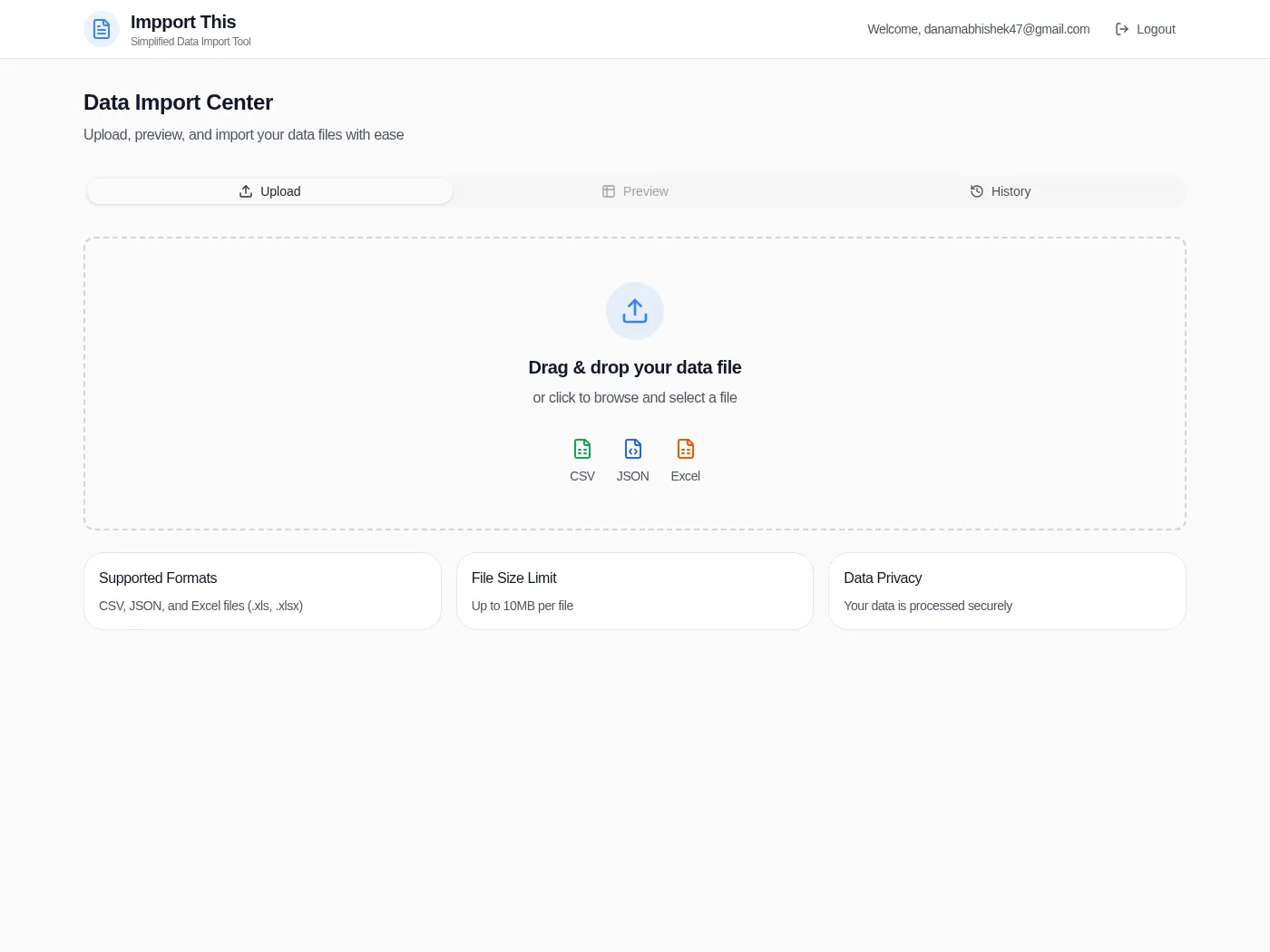 Impport This: Simplified Data Import Tool