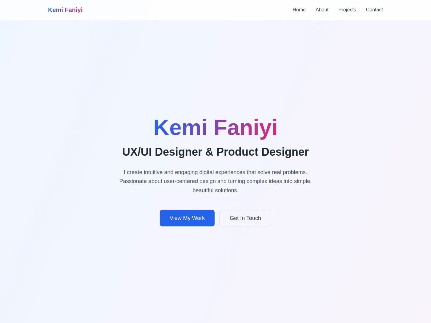 Kemi Faniyi Portfolio Website