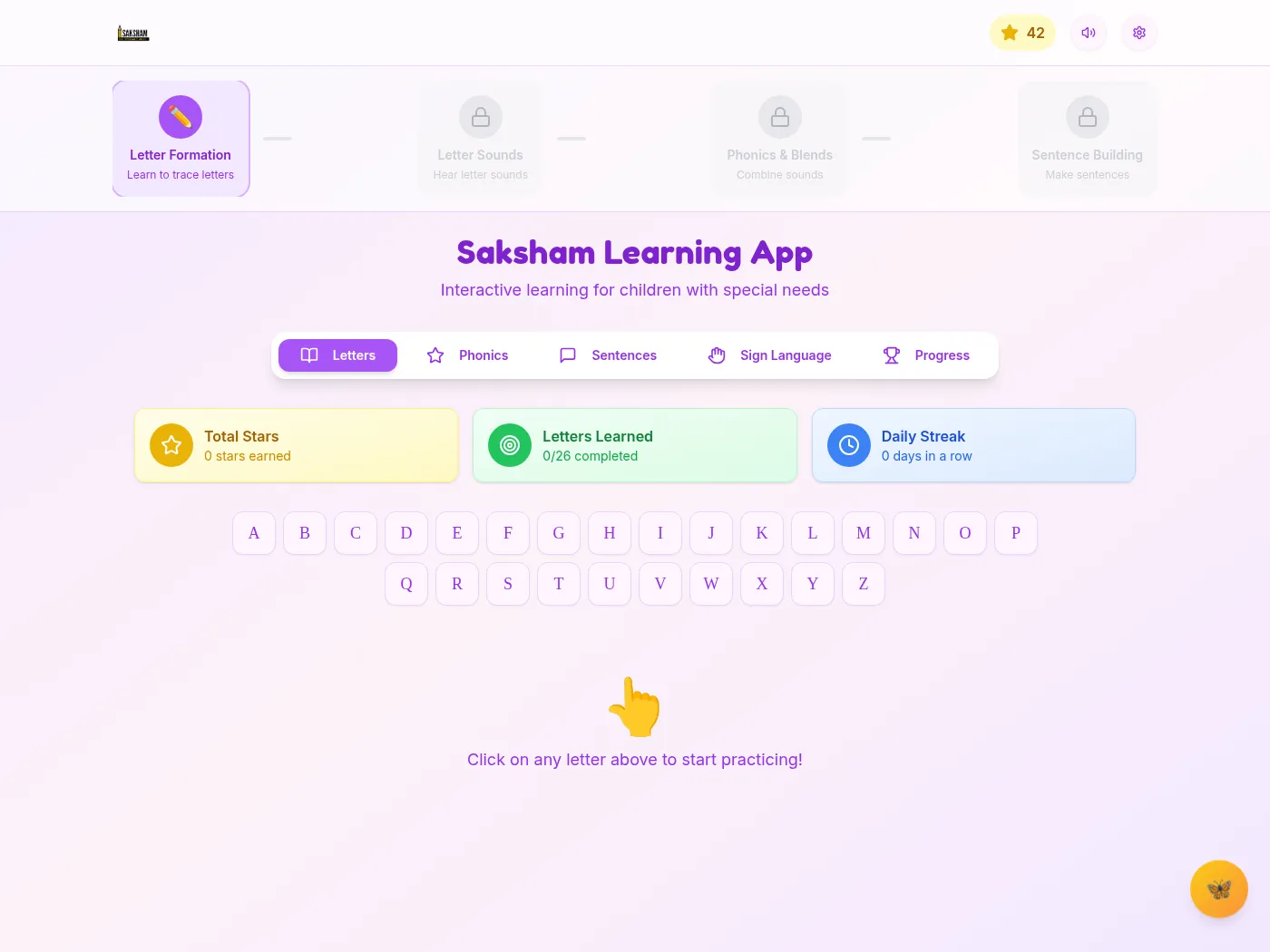 Inclusive Learning App for Children with Special Needs