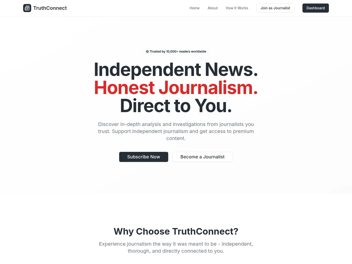Independent Journalism Marketplace Platform
