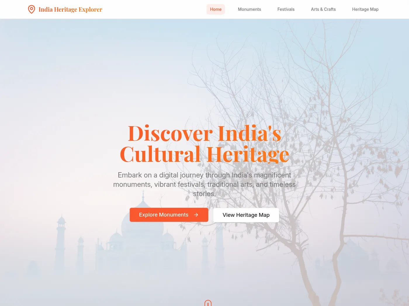 India Heritage Explorer: An Interactive Guide to Culture