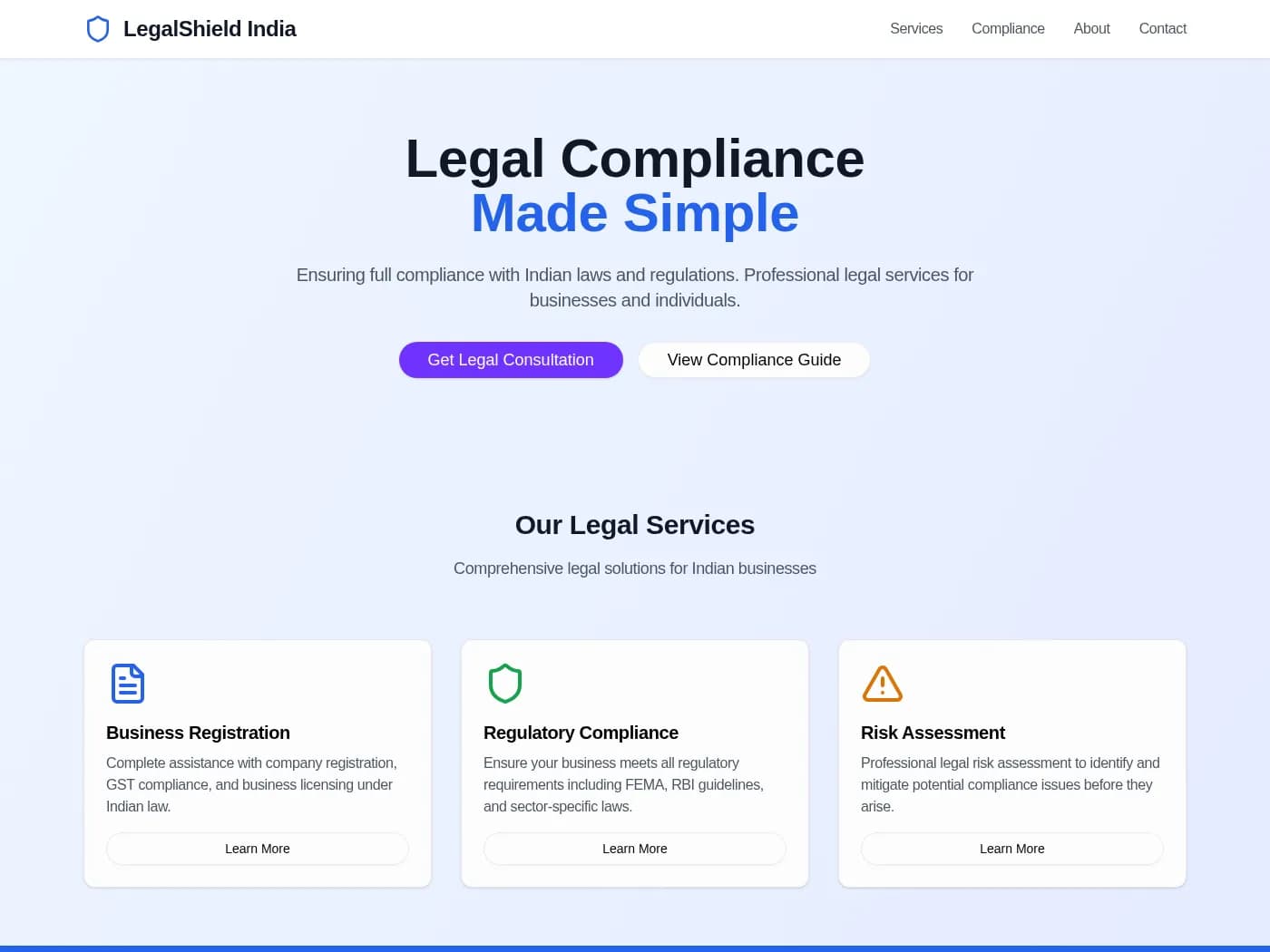 Legal-Compliant Website Update for India