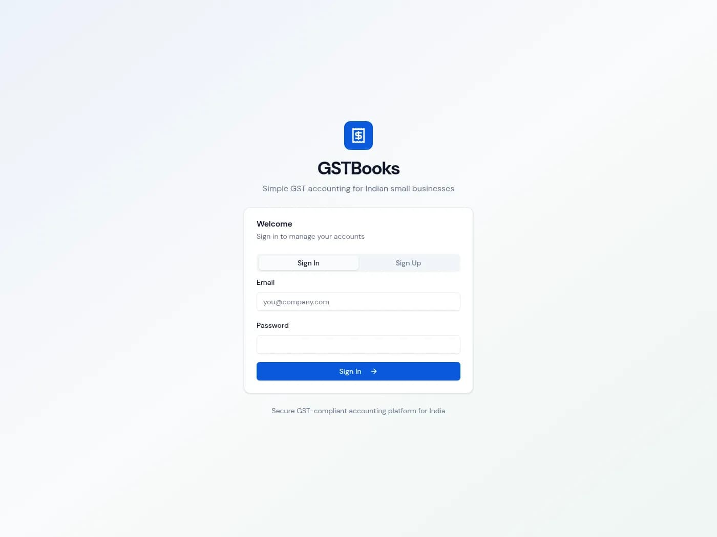 QuickBooks-Style GST Accounting App for Indian Small Businesses