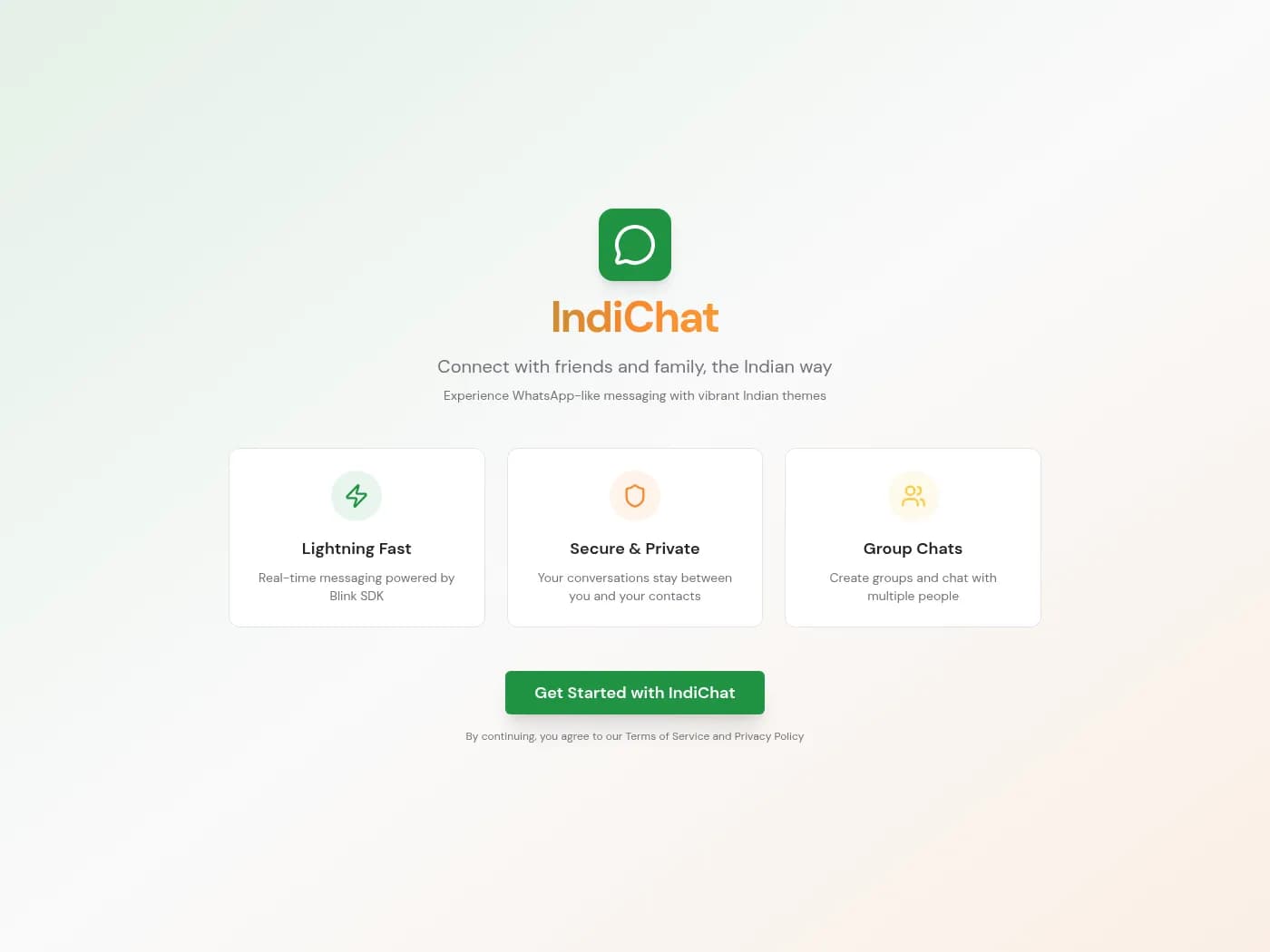 IndiChat: Indian Themed WhatsApp-like Web Messenger
