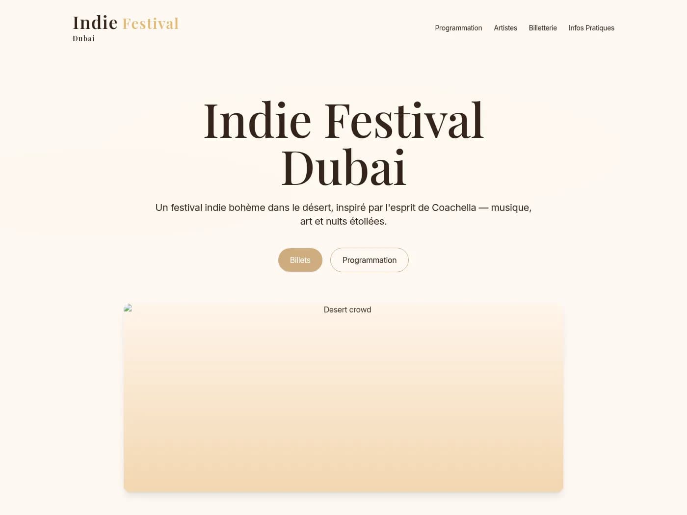 Indie Festival Dubai - Site Web Officiel