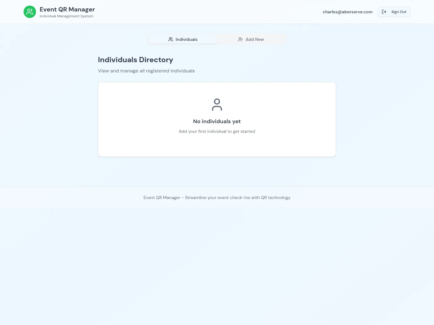 Individual Addition and QR Code Scanner Integration