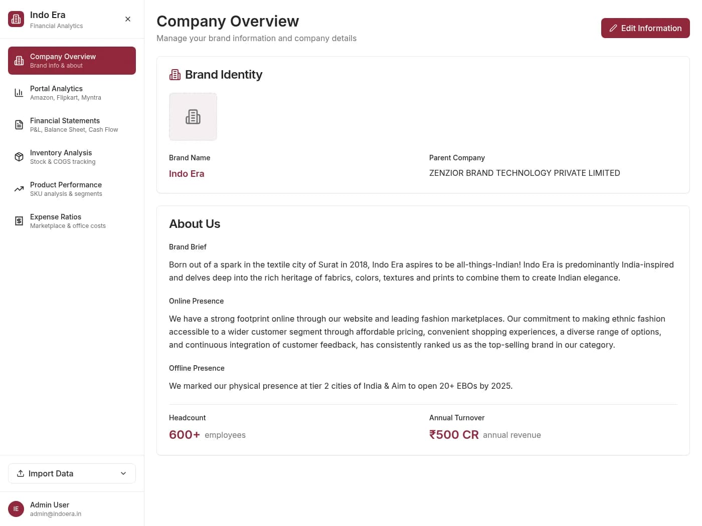 Indo Era Financial Analytics & Portal Management Suite