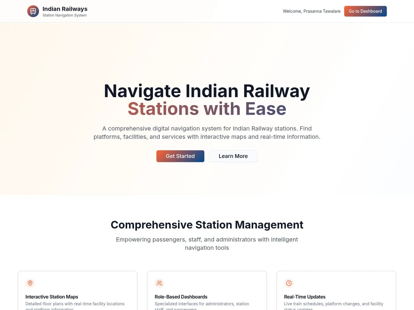 Indoor Railway Station Navigation & Management Platform for Indian Railways