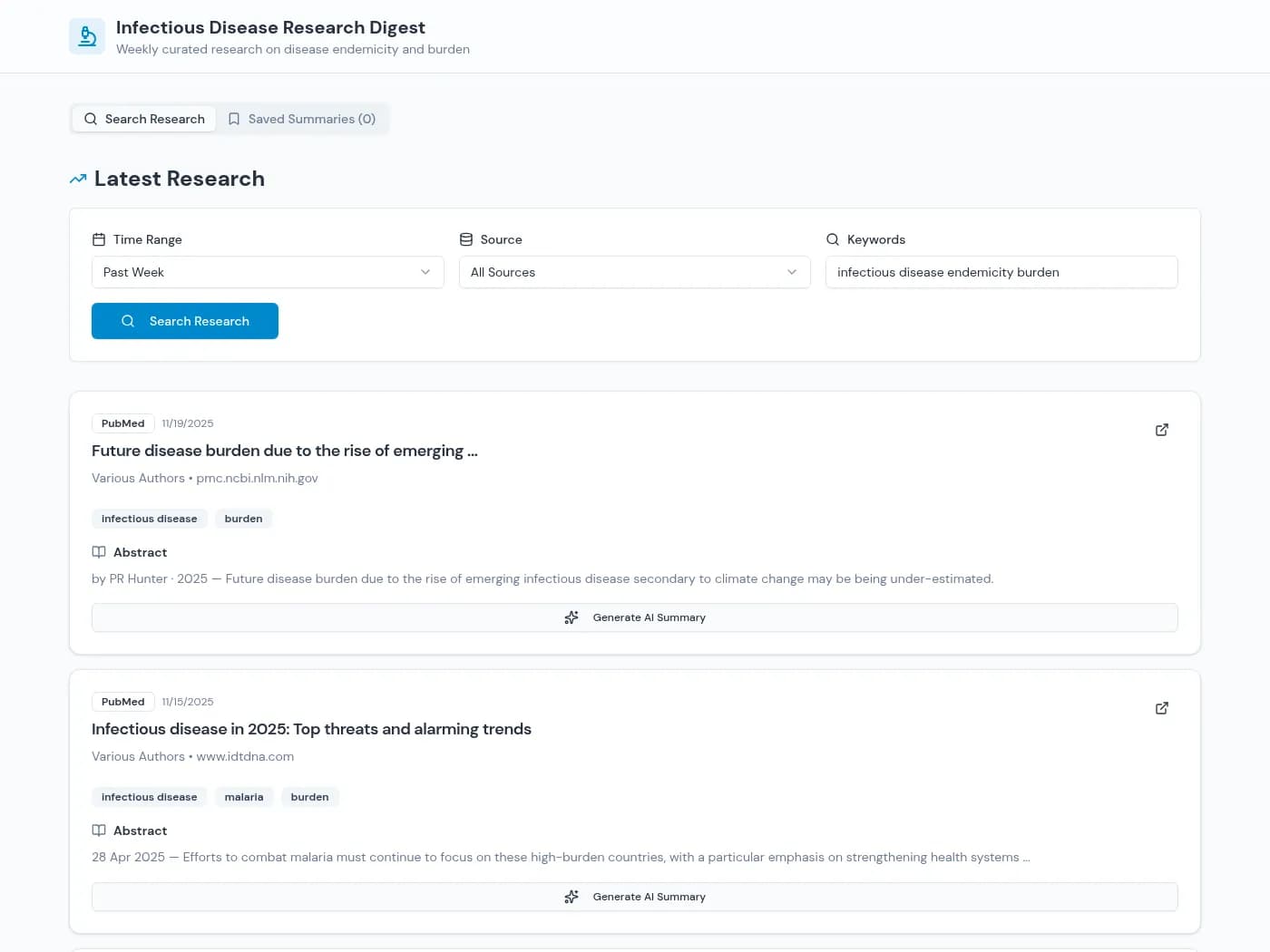 Infectious Disease Research Digest