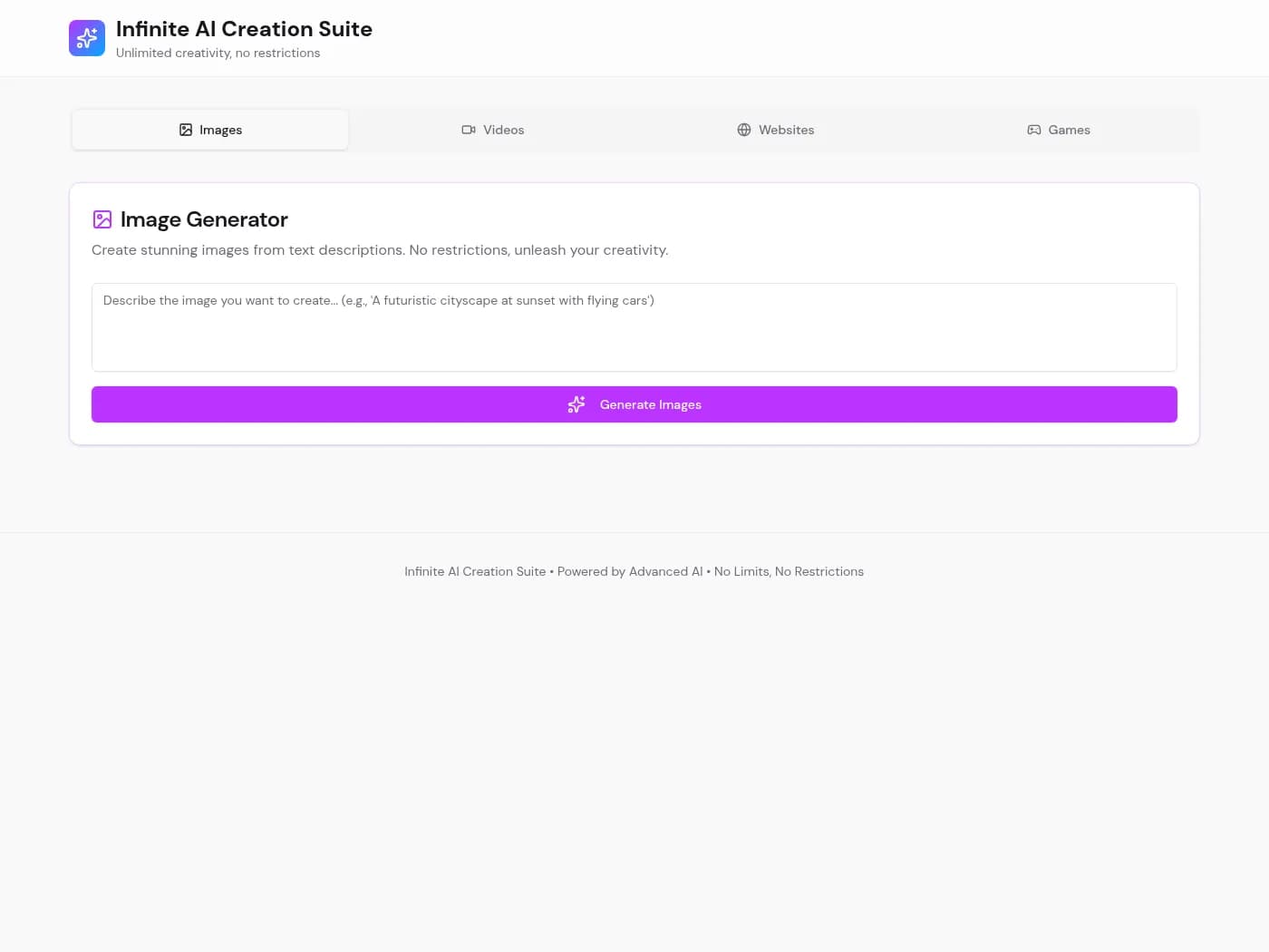 Infinite AI Creation Suite