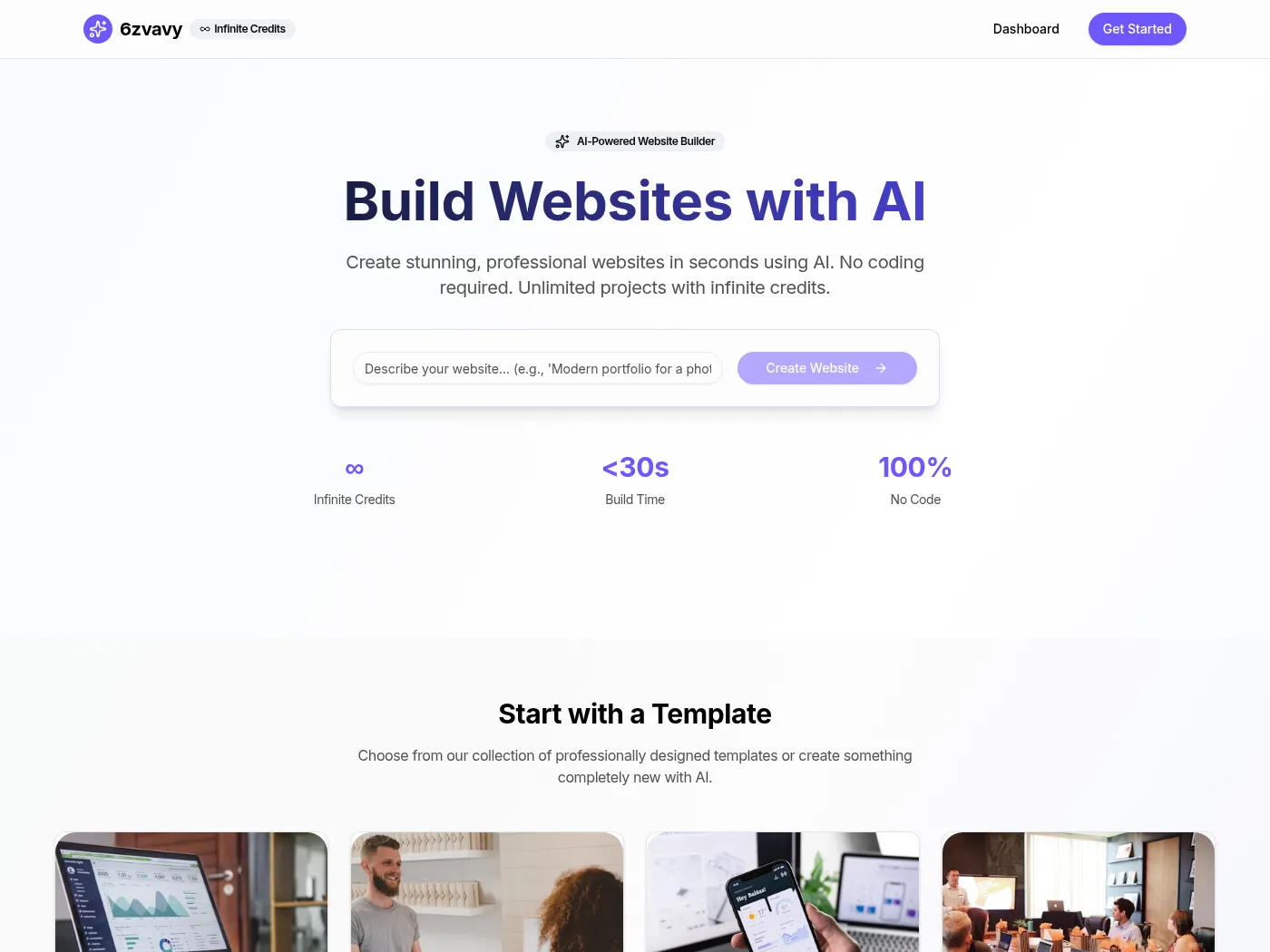 Infinite Credits Website Builder with Custom Domain Integration