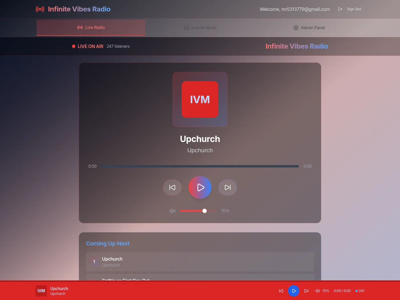 Infinite Vibes Music - Progressive Web App