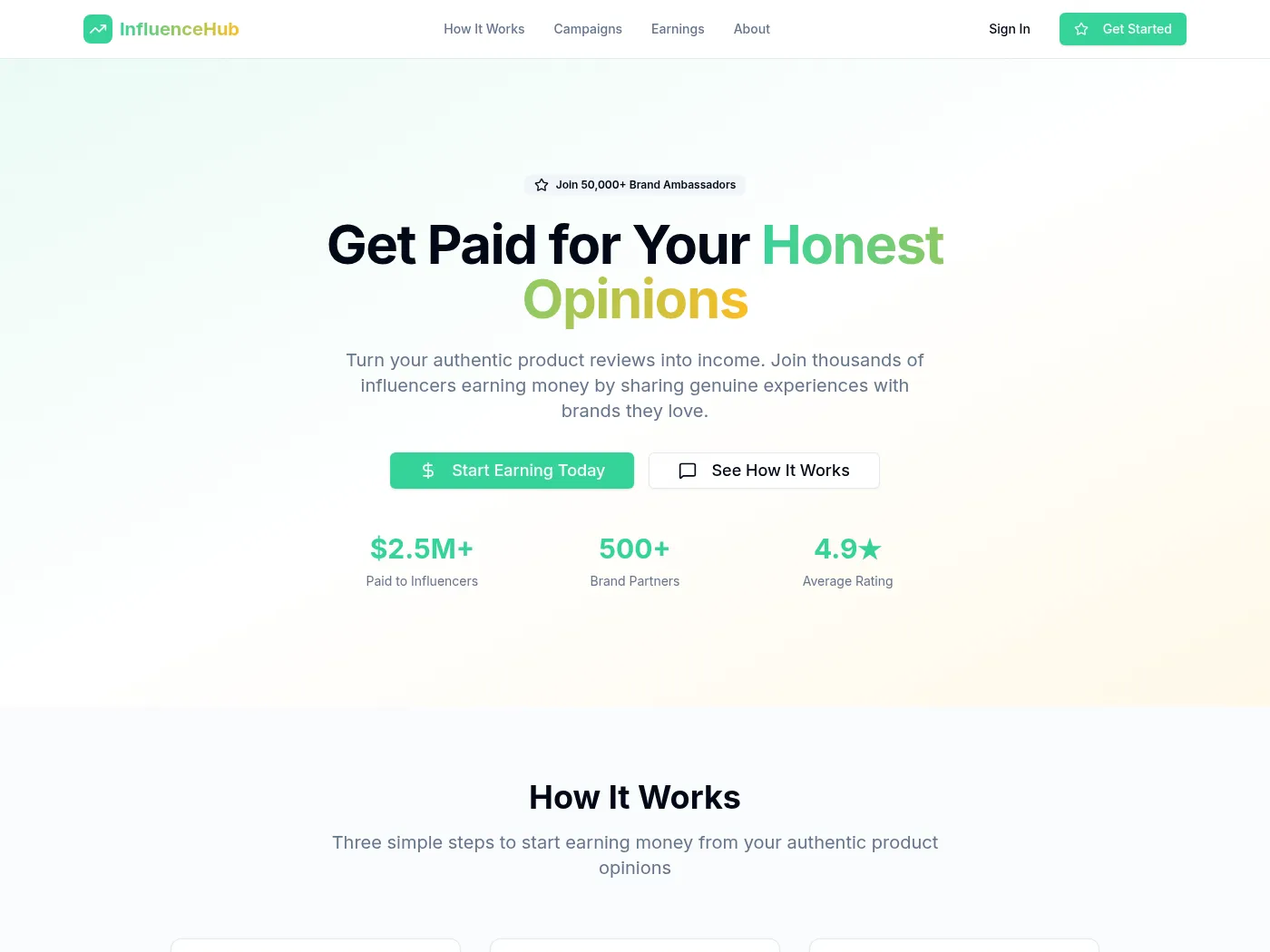 Influencer Ambassador Platform for Paid Product Reviews