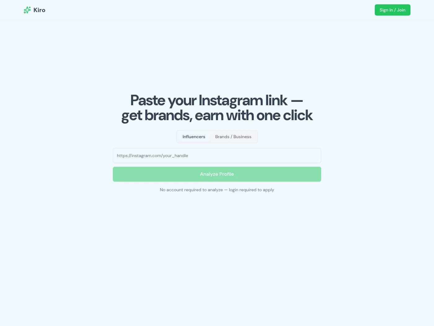 Influencer ⇄ Brand Marketplace Frontend