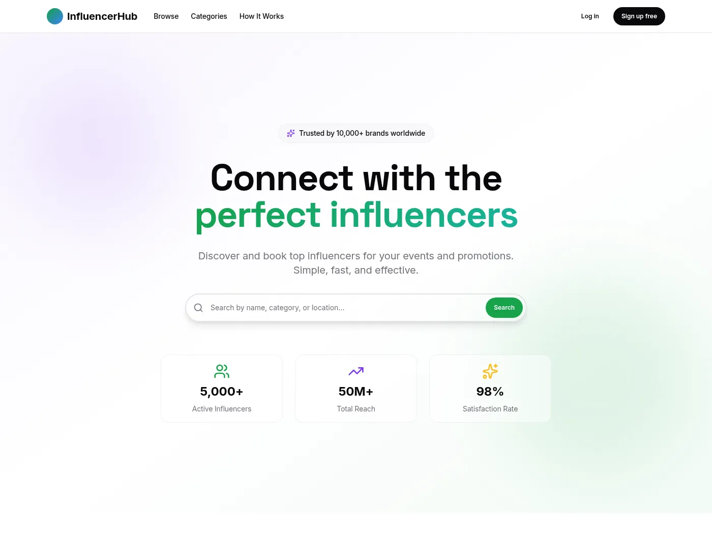 Influencer Hub: Find & Connect with Event & Promo Influencers