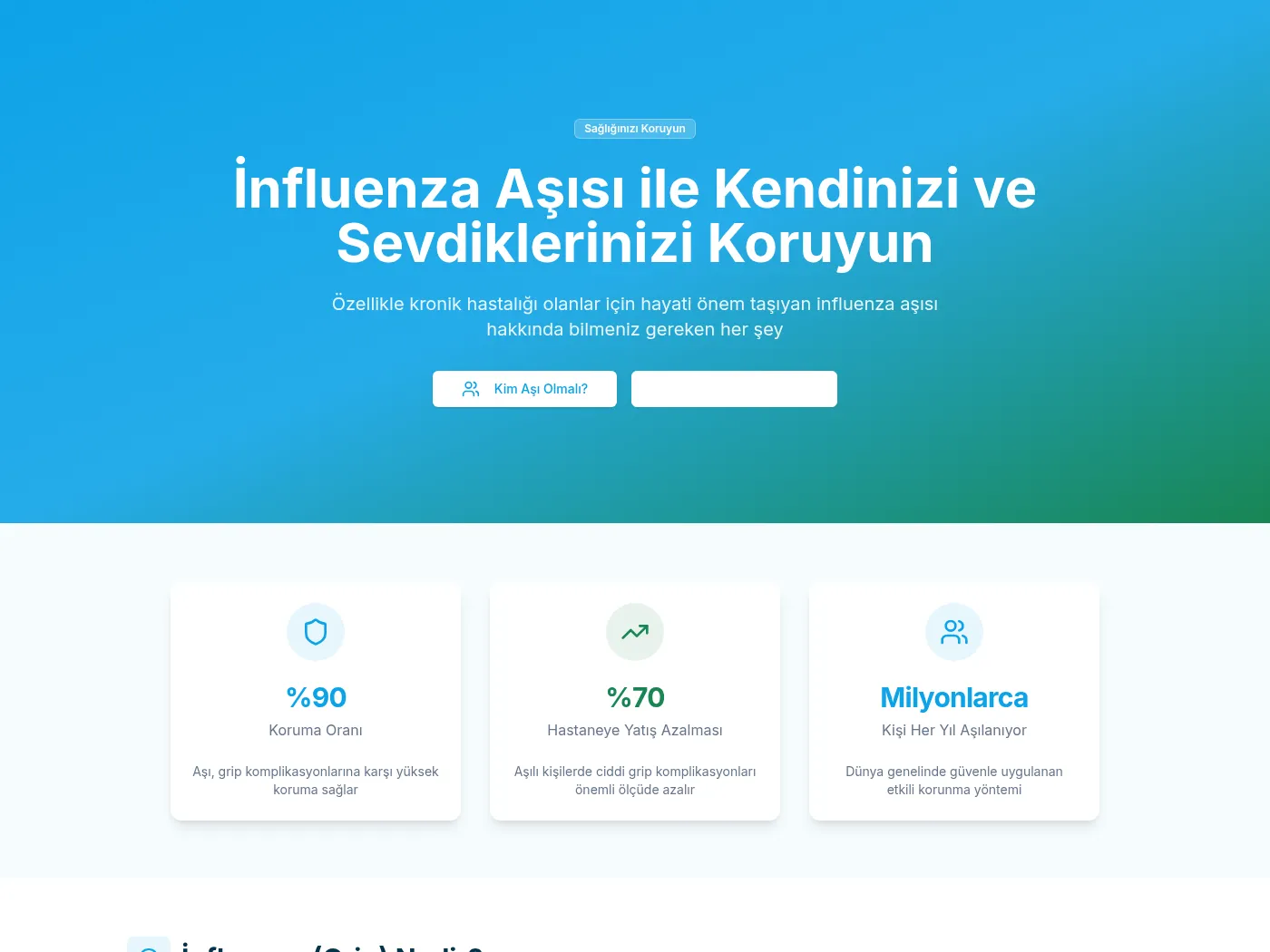 Farkındalık Artırıcı Influenza Aşısı Broşürü Platformu