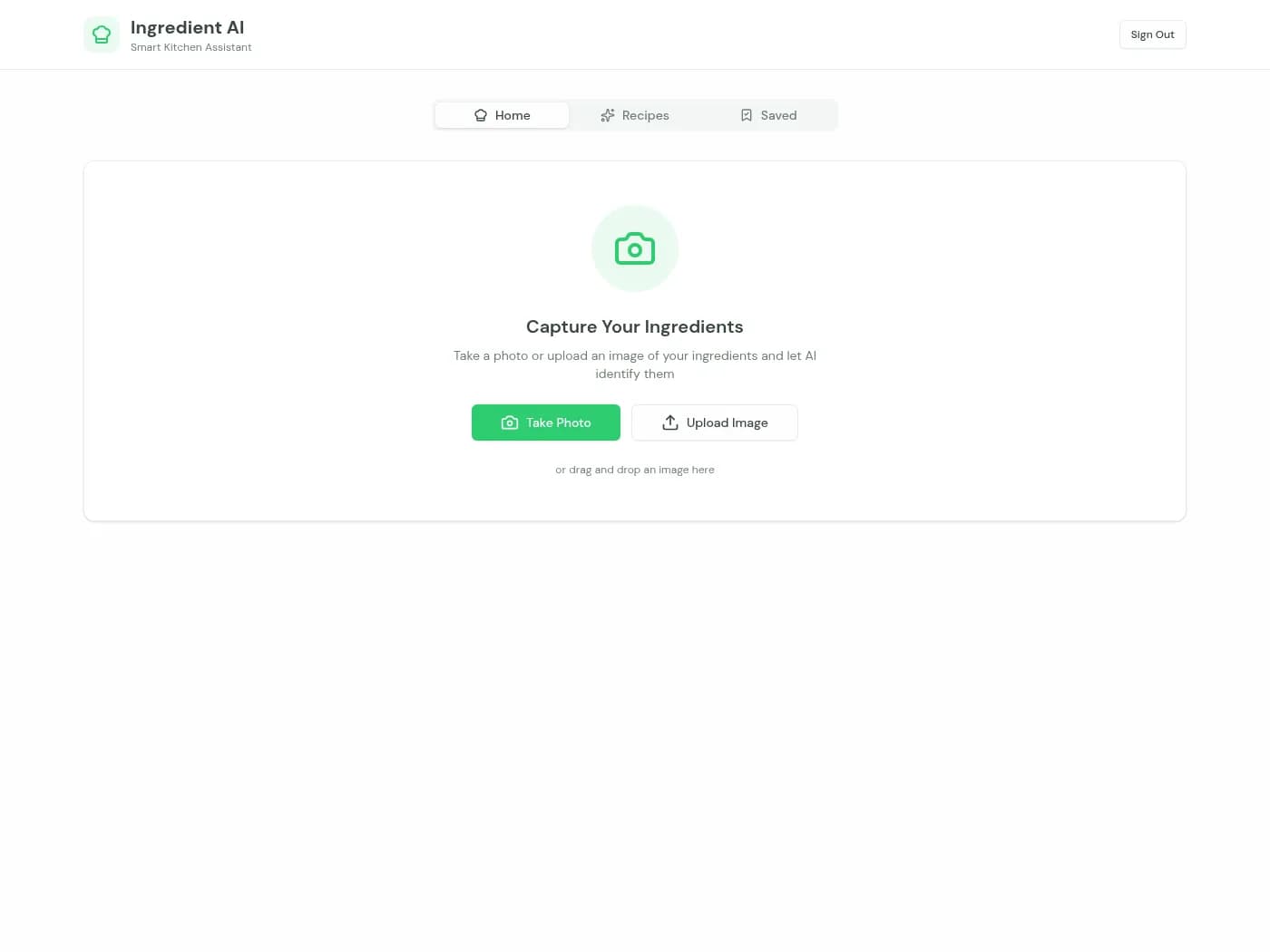 Ingredient AI: Smart Kitchen Assistant App