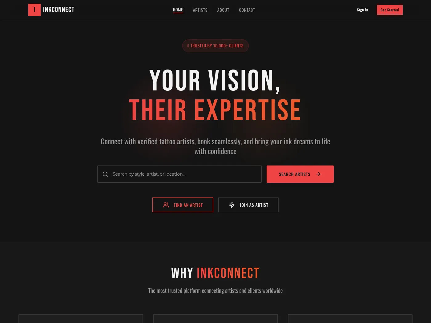 InkConnect: The Modern Tattoo Booking Platform