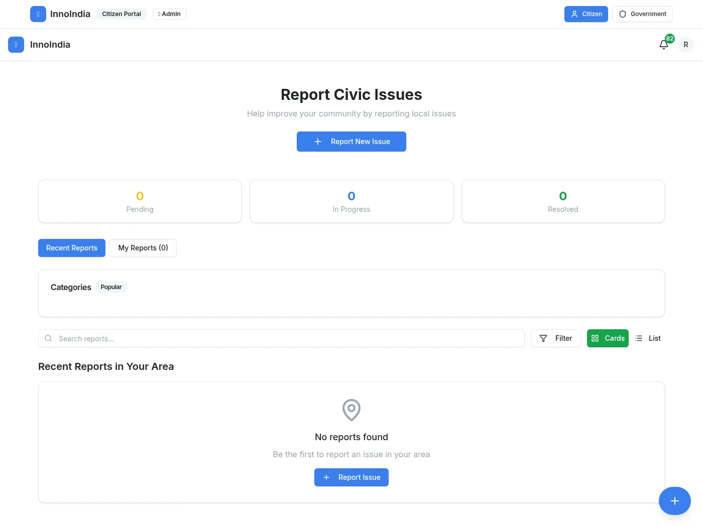 InnoIndia – Smart Civic Reporting Suite