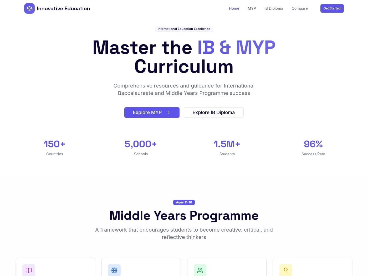 Innovative Education: Minimal IB & MYP Curriculum Platform