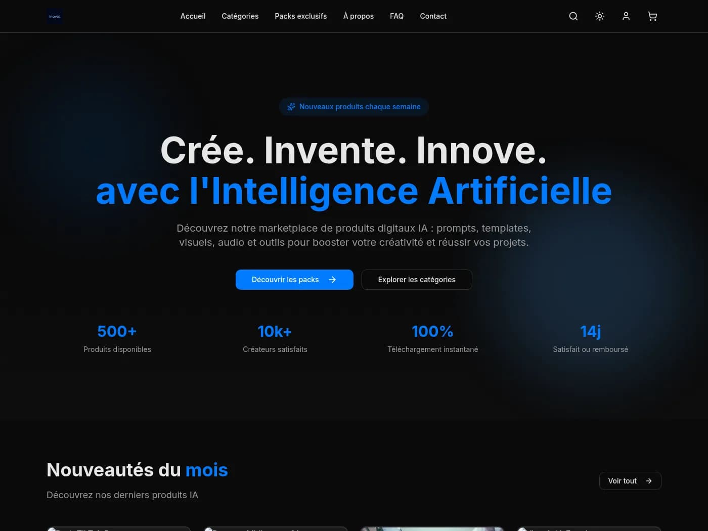 Inoval – Digital AI Product Marketplace for Creators