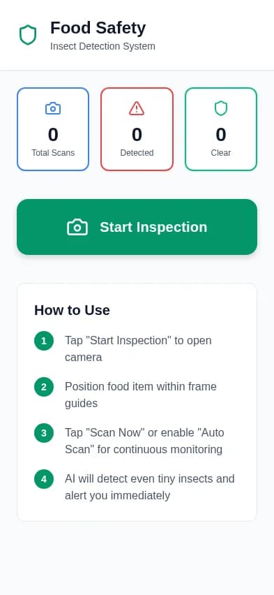 AI-Powered Insect Detection for Food Safety Inspection