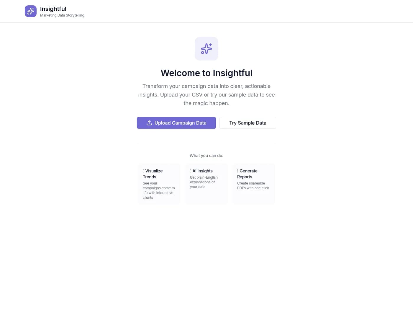 Insightful - Effortless Marketing Data Storytelling Dashboard