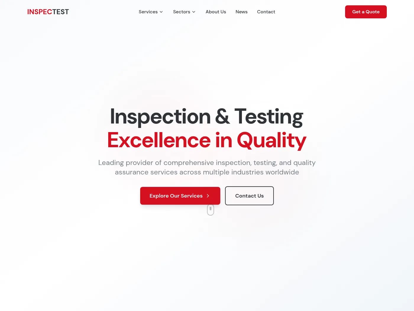 Inspectest Homepage Clone