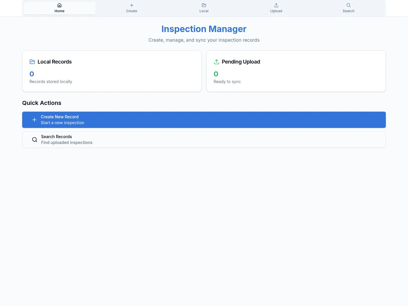 Inspection Record Manager