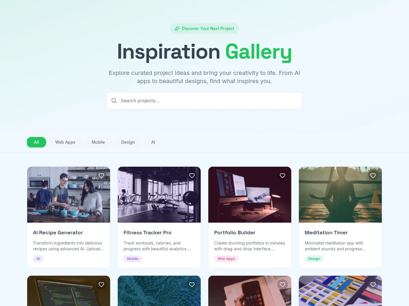 Inspiration Gallery: Curated Web App Showcase